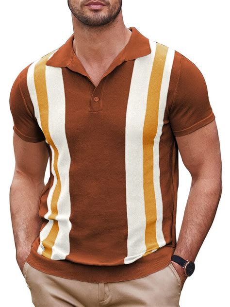 Vintage Stripe Polo Premium Yarns Classic Style Versatile And Chic