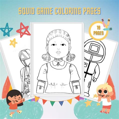 19 Desene Squid Game De Colorat Imprimabile Pdf Gratuite