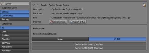 Rendering CUDA Devices Not Showing Up In Render Tab V Blender Stack Exchange
