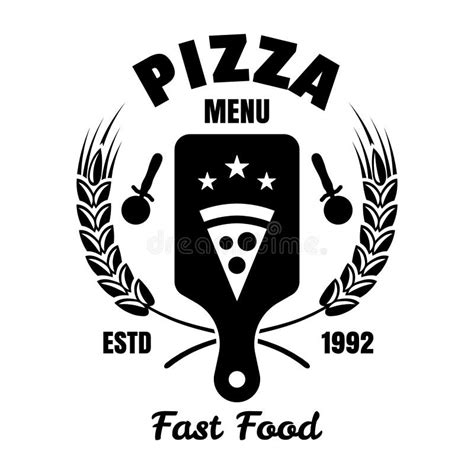 Emblema Ou Logotipo Vetorial Pizzeria Em Estilo Colorido Ilustração Do