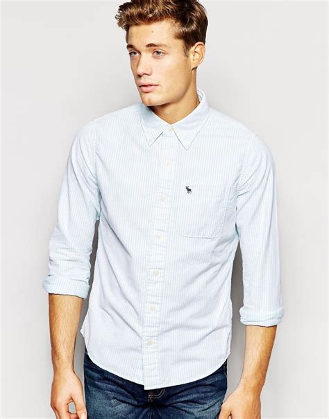Abercrombie And Fitch Chemise Oxford à Rayures Abercrombie And Fitch