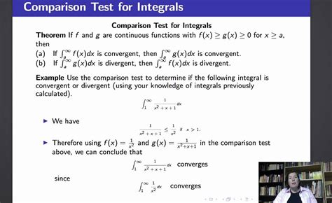 Calculus II Lecture 15 V8 Comparison Test YouTube
