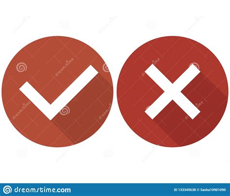 Check Box List Icons Set Green And Red Isolated On White Background