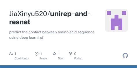 Github Jiaxinyu520unirep And Resnet Predict The Contact Between