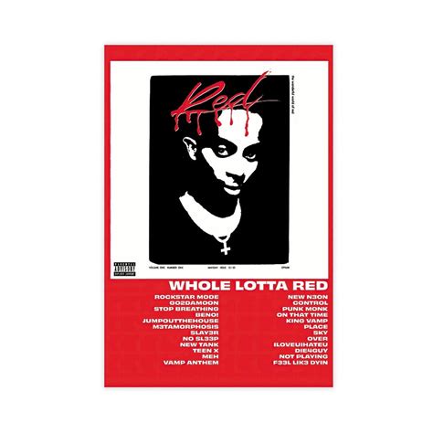Playboi Carti Poster Whole Lotta Red Album Cover Music Posters