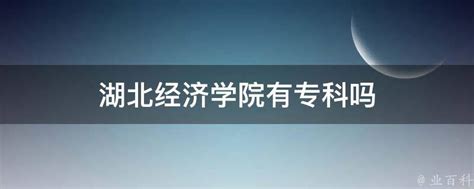湖北经济学院有专科吗 业百科