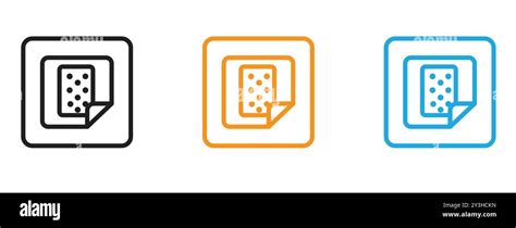 Nicotine Patch Icon Vector Logo Set Collection For Web App Ui Stock