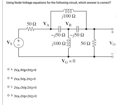 Solved Using Node Voltage Equations For The Following