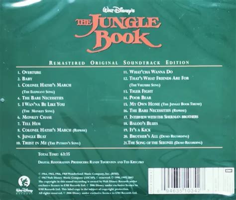 Das Dschungelbuchthe Jungle Book Disney Cd Neu £1125 Picclick Uk