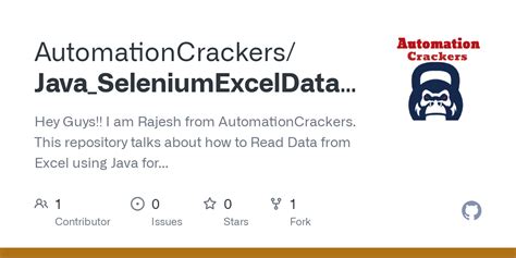 Github Automationcrackersjavaseleniumexceldatareader Hey Guys I