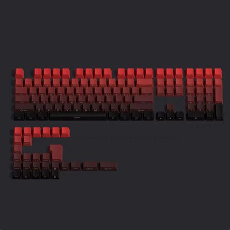 Oem Double Shot Pbt Keycap Set Red Gradient Exegeek