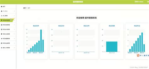 Vue Springboot Echart超市进销存统计系统7u84lspringbootvueecharts如何在管理员界面收入统计