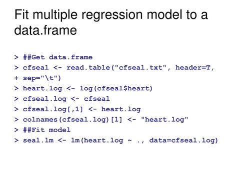 Ppt Bio503 Lecture 4 Statistical Models In R Powerpoint Presentation