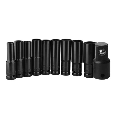 Sleeve Set 10 Piece Socket Cr V Material With 10 22mm And 3 8 Inch