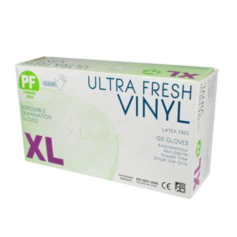 Gloves Disposable Vinyl Clear Powder Free Xl 100 Cleaners Hub
