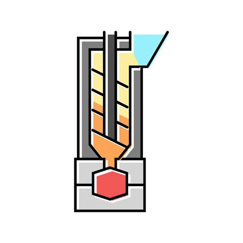 Injection Molding Materials Engineering Color Icon Vector Illustration
