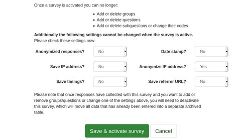 Survey Settings Inheritance LimeSurvey Manual