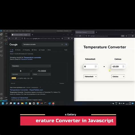 Javascript Temperature Converter Project Temperature Converter Javascript Shorts