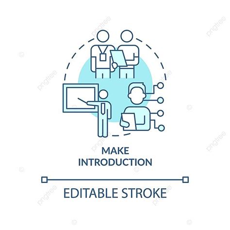 Make Introduction Turquoise Concept Icon Vector Support Senior Vector