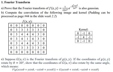 Fourier Transforma ﻿prove That The Fourier Transform