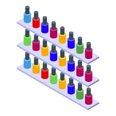 Premium Vector Nail Manicure Colors Icon Isometric Vector Parlor