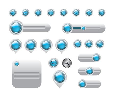 Premium Vector Web Elements Set Buttons