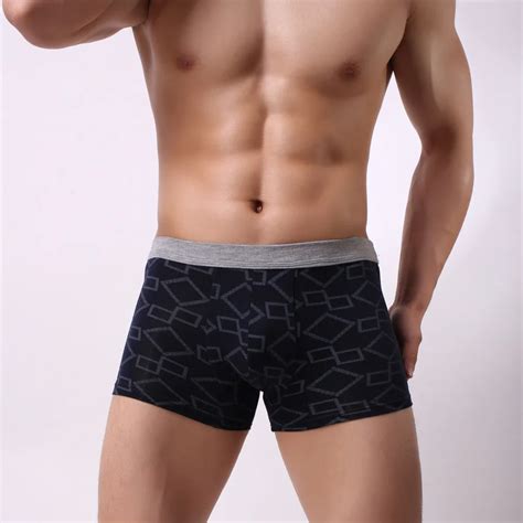 2018 Solid Classic Bamboo Mens Underwear Boxer Sexy Underwear Men Crotchless Underwear For Men