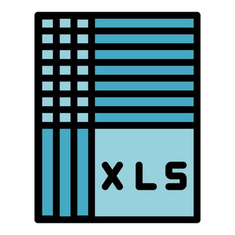 premium vector xls database icon outline xls database vector icon for