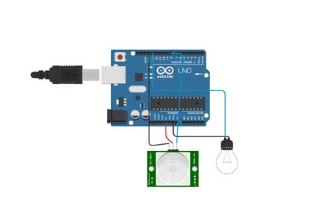 Circuit Design Sensore Pir Tinkercad