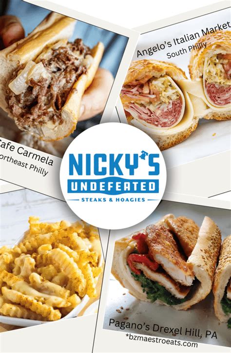 Nickys Undefeated Top Cheesesteaks Cutlets Hoagies In The South