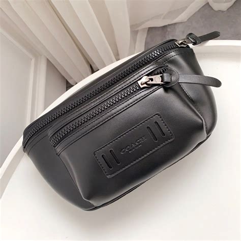 Coach Mens Leather Belt Bag Chest Bag Mens Fashion Bags Belt Bags