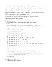 Finding The Maximum Subarray Sum With Kadane S Algorithm A Course Hero