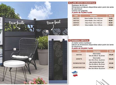 Promo Lame D Cor Horizontale Panneau Vertical Chez Bricomarch Icatalogue Fr