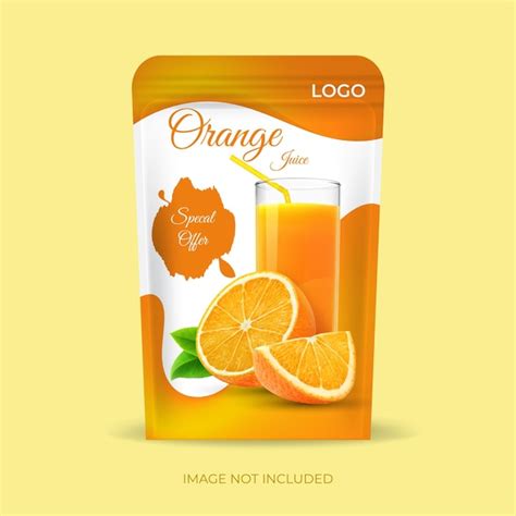 Premium Vector Orange Juice Package Design Template