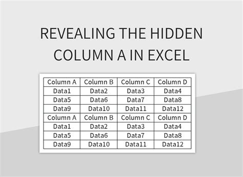 Free Unhiding Templates For Google Sheets And Microsoft Excel Slidesdocs