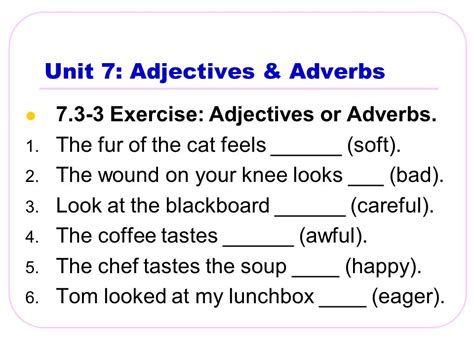 Adverbs Of Manner Exercises