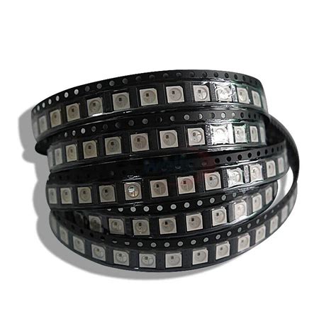 ชิป Ws2812b Led Dc 5v 5050พิกเซลโคมไฟ Rgb แบบเม็ดสีดำ ขาวแบบดิจิตอล