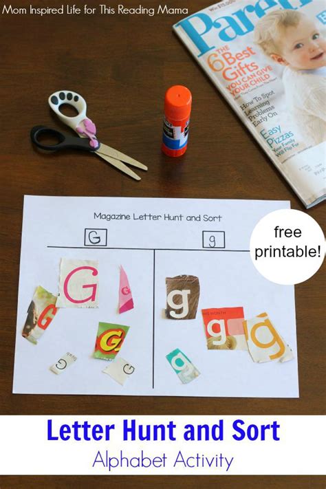 Magazine Letter Hunt And Sort Activity