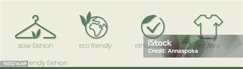 지속 가능한 섬유 느린 패션 아이콘 및 기호 재활용의 개념 손으로 만든 느린 패션 공정 무역 책임있는 윤리적 제조 의류의 환경 친화적 인 직물 지속 가능한 자원에 대한 스톡