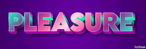 Pleasure Text Effect And Logo Design Word