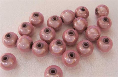 Perles Acrylique Rondes mm miracle ROSE par pcs Perles résine synthétique Perles
