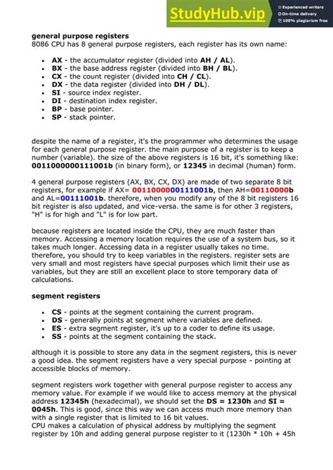 8086 Assembler Tutorial For Beginners Part 1 Pdf