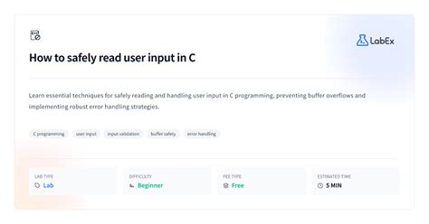 How To Safely Read User Input In C Labex