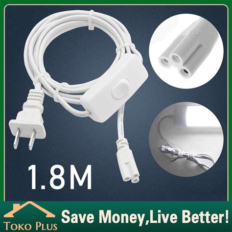Jual Kabel Sambungan Lampu Tl T5 T8 Custom Plus Switch Saklar On Off Soket Fitting Konektor