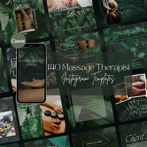 140 Massage Instagram Template Massage Therapist Templates Posts