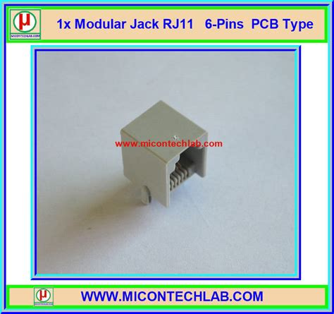1x Modular Jack Rj11 6 Pins Pcb Type ตัวแทนจำหน่ายไมโครคอนโทรลเลอร์ Arduino Pic Atmel 1x Modular Jack Rj11 6 Pins Pcb Type ตัวแทนจำหน่ายไมโครคอนโทรลเลอร์ Arduino Pic Atmel