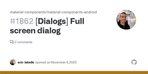 Dialogs Full Screen Dialog · Issue 1862 · Material Componentsmaterial Components Android