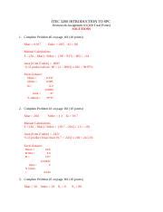 ITEC 3200 HmWk3 Sol 1 Docx ITEC 3200 INTRODUCTION TO SPC Homework