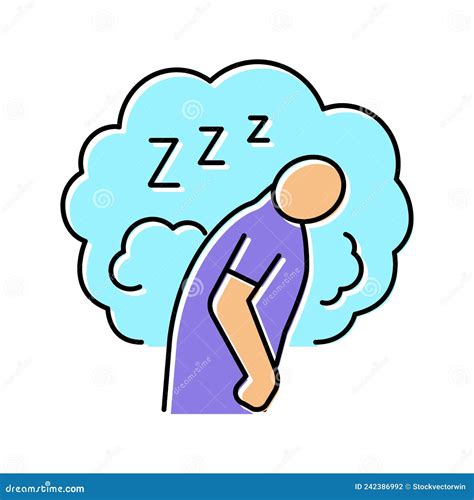 Horloge Diurne Ou Somnolence Ic Ne De Couleur Illustration Illustration