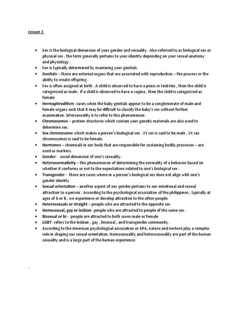 Lesson 1 2 Pdf Menstrual Cycle Vagina